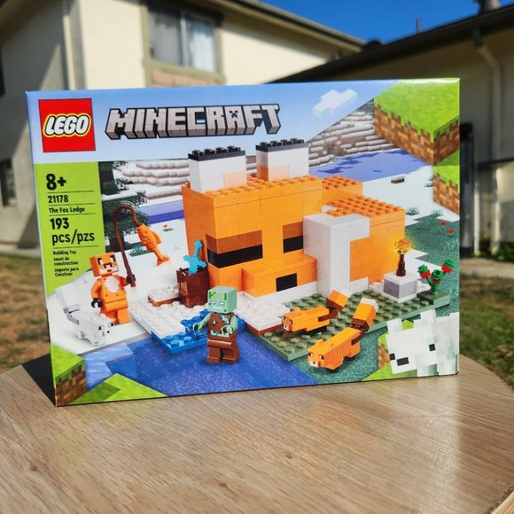 Lego | Toys | New Lego Minecraft Fox Lodge House 2178 Drowned Zombie ...